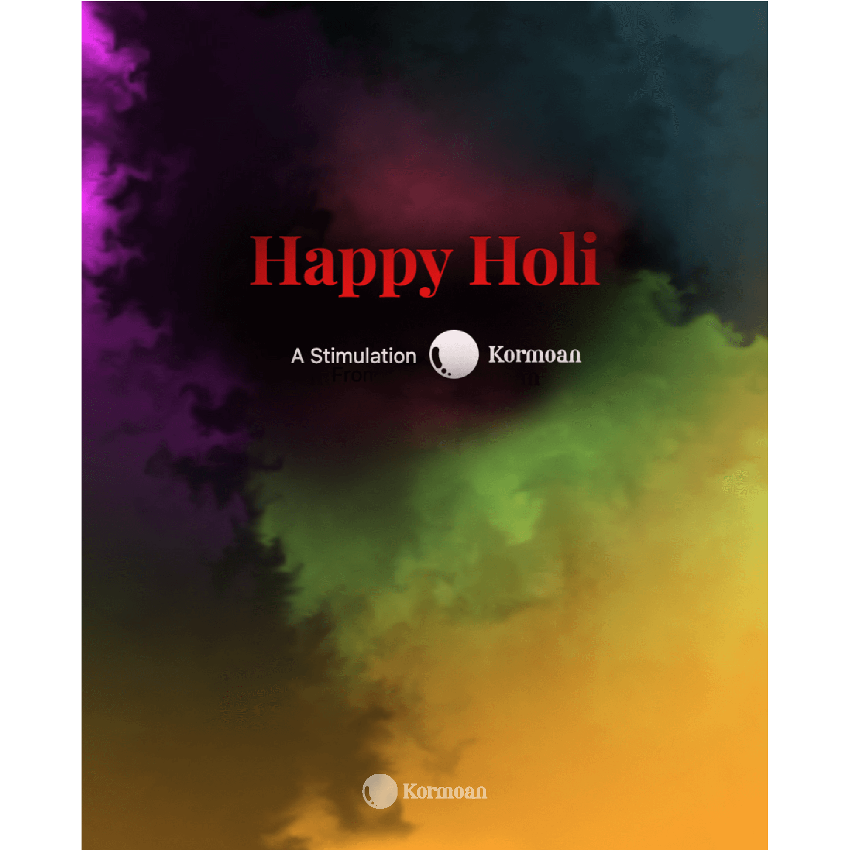 Happy Holi - our stimulation experiment with WebGl - Kormoan